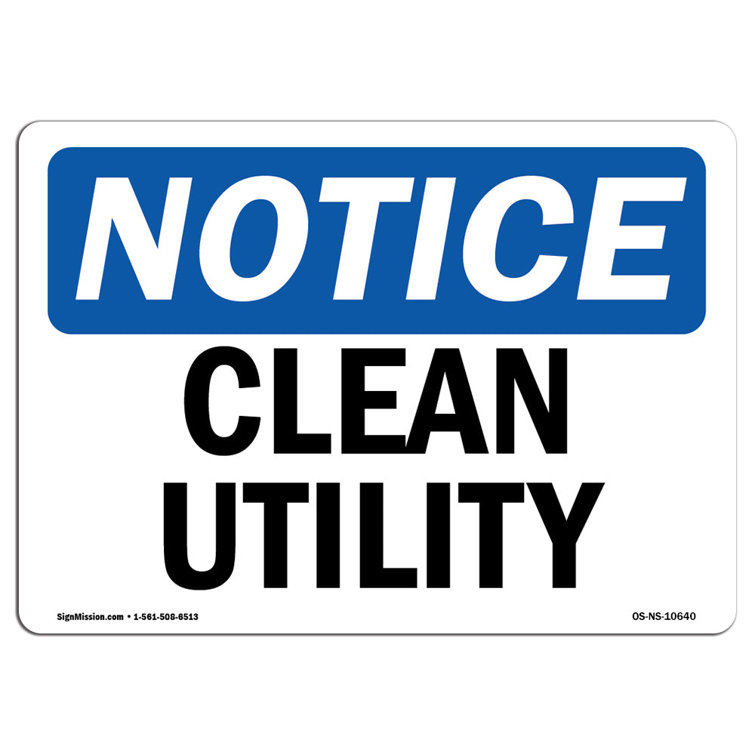 SignMission Clean Utility Sign | Wayfair